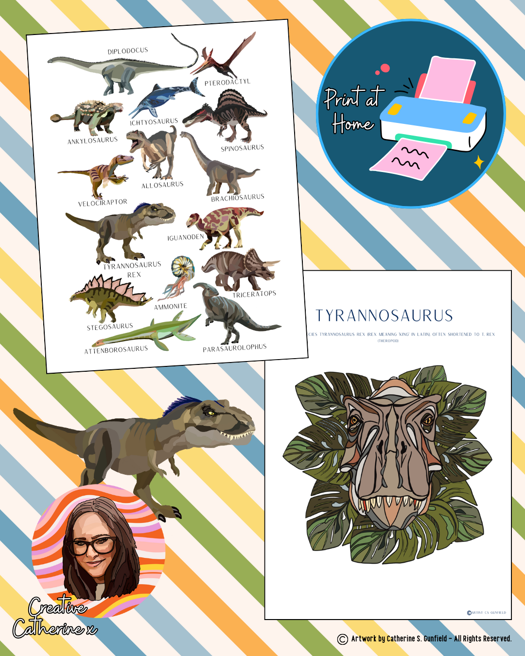 Dinosaur Poster set – Pony Creative