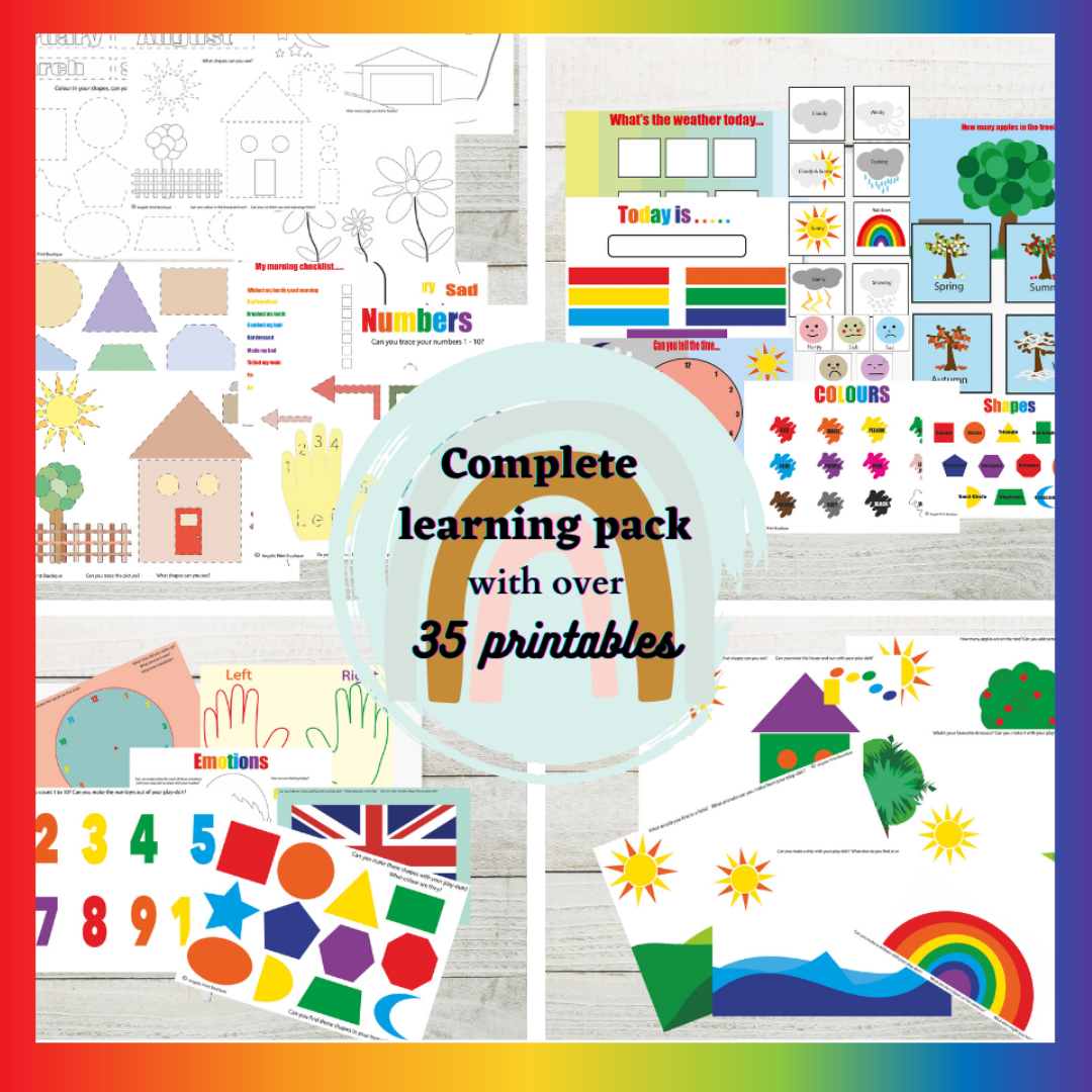 BUMPER pack pre-school learning printables – Pony Creative