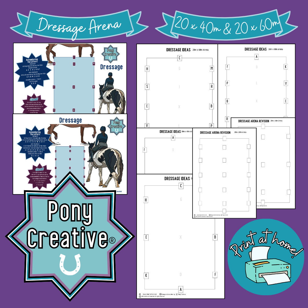 Pony Creative Dressage Arena Printables & Posters