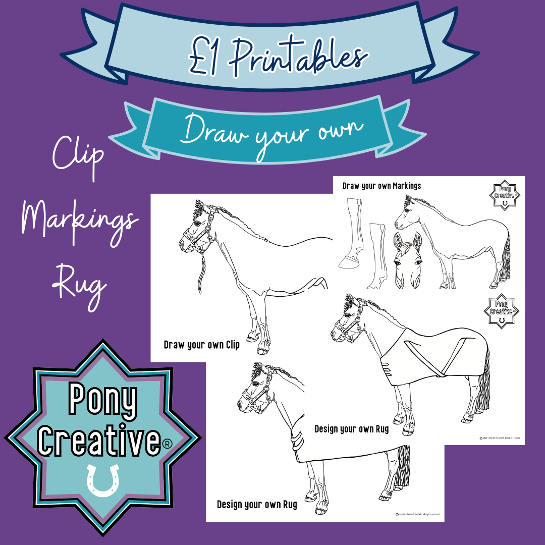 Pony Creative Colouring draw your own £1 Printables